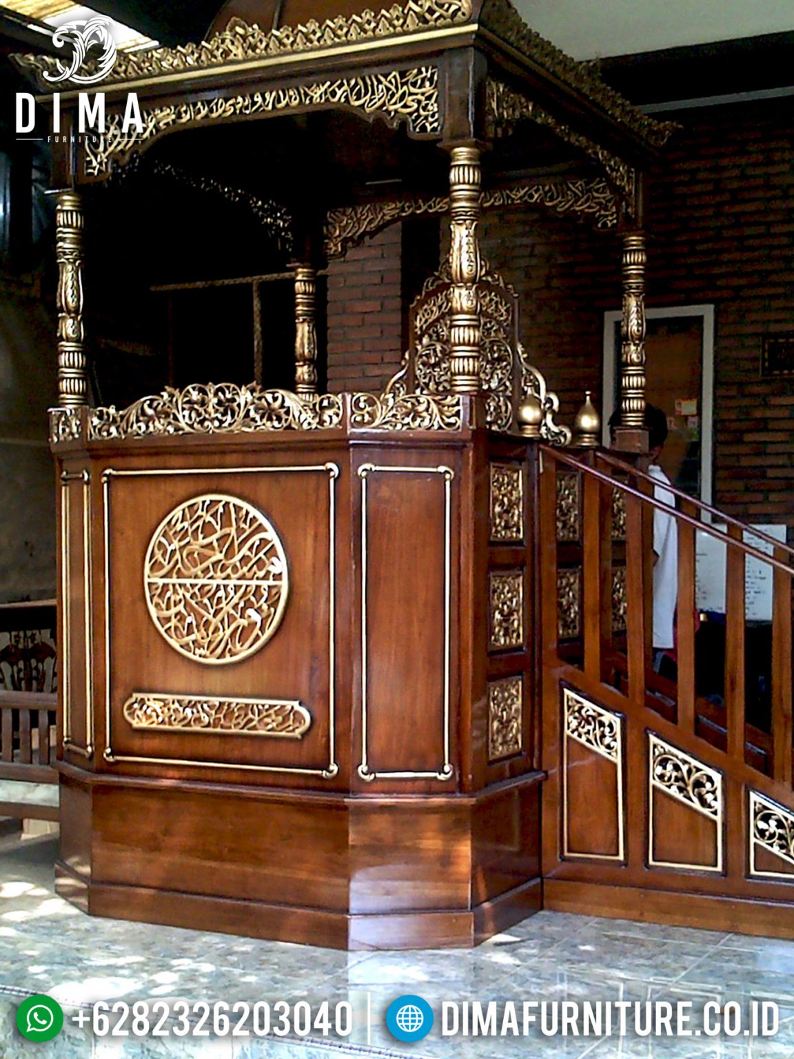 Jual Mimbar Jati Jepara, Mimbar Masjid Jati, Mebel Jepara Terbaru DF-0661