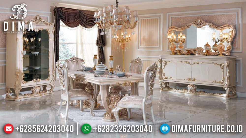 Meja Makan Mewah Ukiran Jepara Luxury Art Deco Glossy New Item Released ...