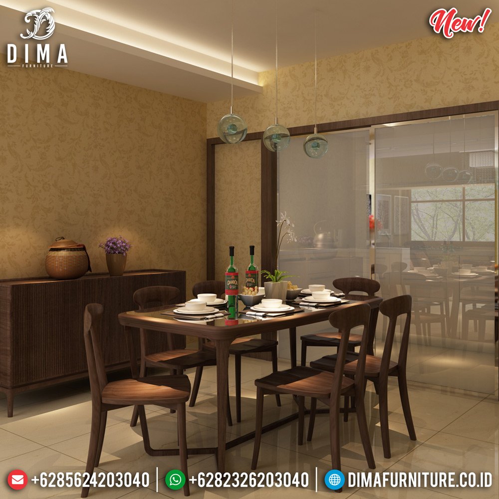 New Meja Makan Minimalis Jati Simple Design Mebel Jepara Terbaru DF-1454