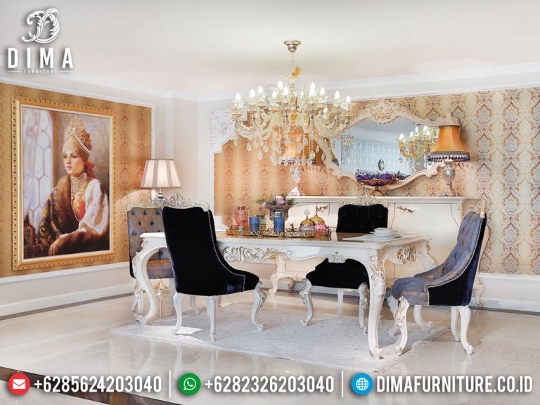 Set Meja Makan Mewah Ukiran Luxury Classic Art Deco Furniture Jepara DF ...