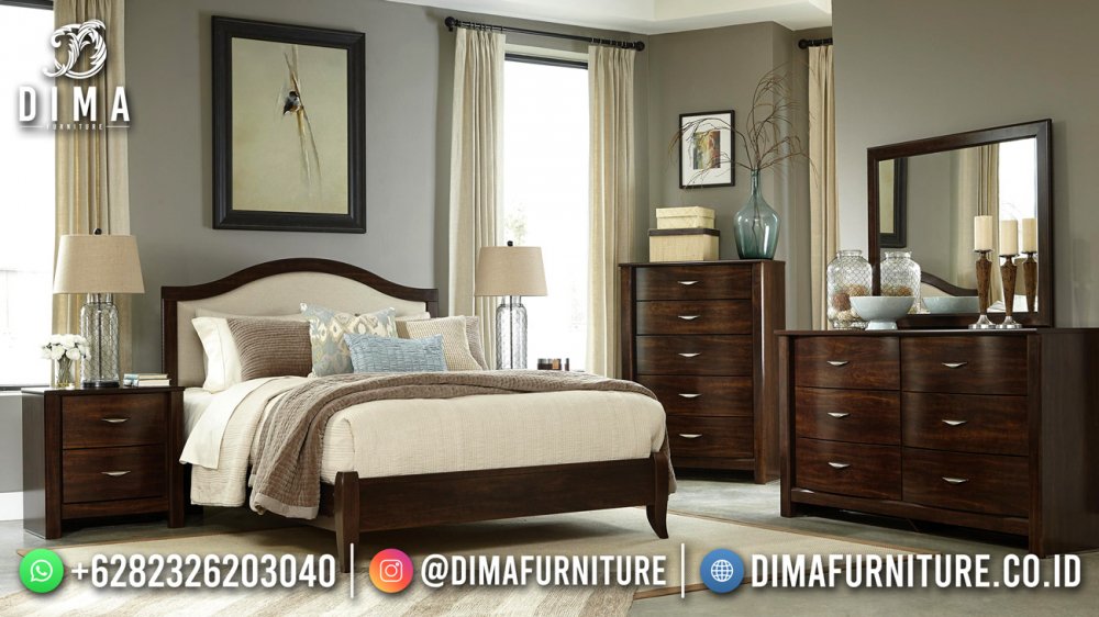 Kamar Set Minimalis Jati Natural Klasik New Furniture Jepara DF-1597