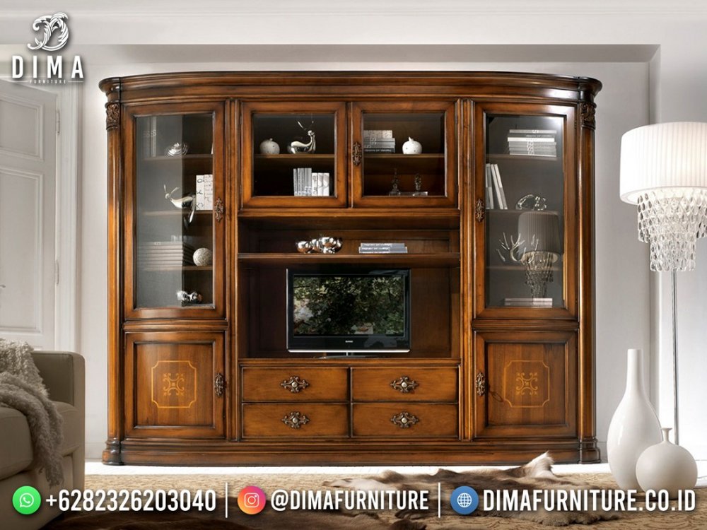 Lemari Bufet TV Jati Jepara Elegant Natural Salak Brown DF-2095