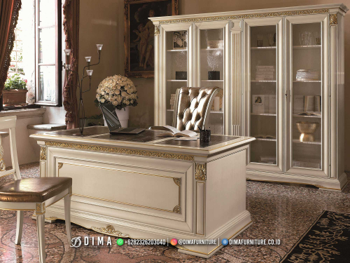 New Meja Kantor Terbaru White Duco Classic Luxury Carving Jepara DF ... New Meja Kantor Terbaru White Duco Classic Luxury Carving Jepara DF ...